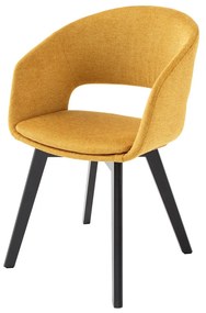 Designová židle Colby hořčicová žlutá
