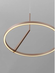 Hliníkové LED stmívatelné závěsné svítidlo v růžovo zlaté barvě ø 60 cm Tilia – Nova Luce