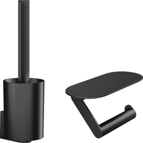 Hansgrohe WallStoris, sada pro WC, černá matná, HAN-27969670