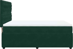 Box spring postel s matrací tmavě zelená 140x190 cm samet 3294643