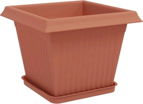 Květináče 6 ks Cihlově červená Plast 3403293