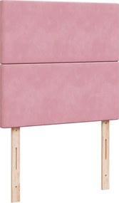 Box spring postel s matrací růžová 90x190 cm samet 3292213