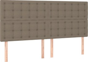 Box spring postel s matrací a LED taupe 160x200 cm textil 3135769