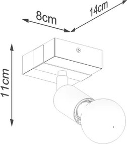Nástěnné svítidlo SOLLUX ZUCA černé E27 1x15W bez žárovky SL.1295