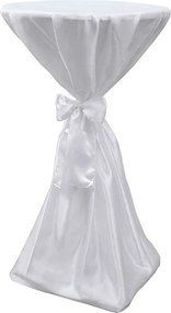 Potahy na stůl bílé, 60 cm, s mašlí, 2 ks 241187