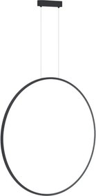 LED Lustr na lanku SATURNO LED/46W/230V pr. 80 cm IP44 černá