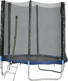 SPORTNOW Outdoor Dětský Trampolína, Průměr 180 cm, Zahradní Trampolína pro Děti se Zabezpečovací Sítí, Polstrované Tyče a Žebříkem, pro Děti, Teenage…