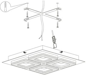 Eglo 99326 - LED Stropní svítidlo FRADELO 4xLED/4W/230V