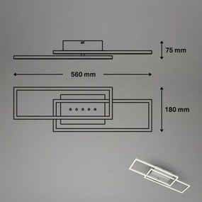 Brilo - LED Stmívatelné stropní svítidlo LED/30W/230V 3000K matný chrom