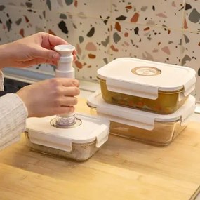 Compactor ASPIFRESH L / Skleněná vakuovací dóza na potraviny / 1040 ml