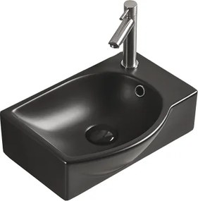 Mexen Mista umyvadlo na desku levé 40 x 28 cm, černá mat - 22174085L