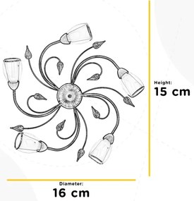 ONLI - Stropní svítidlo LILIANA 5xE14/6W/230V