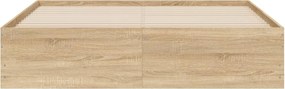 Rám postele se zásuvkami dub sonoma 140x190 cm kompozitní dřevo 3207303