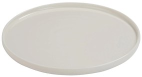 Bílý mělký talíř Ruby M - 27*27*1,6 cm