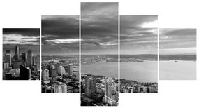 Černobílý obraz - Seattle (150x80 cm), 40 dalších rozměrů
