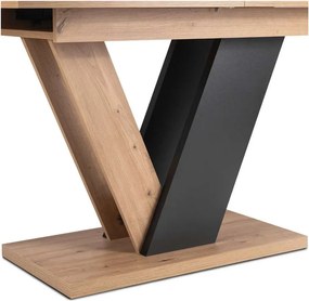 Jídelní stůl Danoba, dub artisan / černá