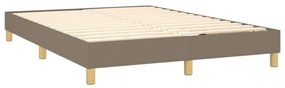 Box spring postel s matrací taupe 140x200 cm textil,  3140541 HangarStore.cz