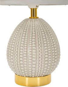 Světle šedá keramická stolní lampa s textilním stínidlem (výška 30,5 cm) Flavi – Mauro Ferretti