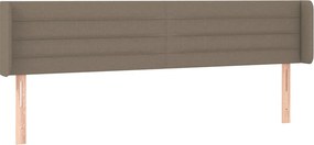 Čelo postele s LED taupe 203 x 16 x 78/88 cm textil 3123402