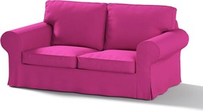 Potah na pohovku IKEA  Ektorp 2-místná, rozkládací, STARÝ MODEL barva růžová látka pletený vzor