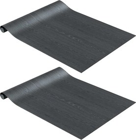 Samolepicí tapety na nábytek 2 ks tmavé dřevo 500 x 90 cm PVC 3059646