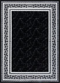 Kusový koberec Gloss 2813 87 greek black/grey, 280x370, čiernobiela, chodba / predsieň, Dywany Łuszczów