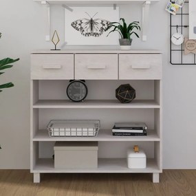 Konzolový stolek HAMAR bílý 90 x 35 x 90 cm masivní borovice 340465