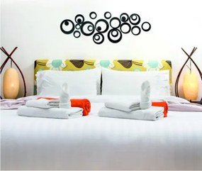 3D nálepky a samolepky, zrcadlové, barevné, dekorační nálepky, SV000004B - BLACK