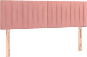 Box spring postel s matrací růžová 140x190 cm samet 3131080