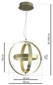 LED Křišťálový lustr na lanku SIRIUS LED/80W/230V