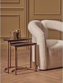Odkládací stolky v sadě 2 ks s mramorovou deskou 28x45 cm Varana – Premier Housewares