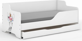 Wooden Toys Dětská postel LILU 160x80 SARENKA S MOTÝLEM – bočnice