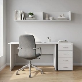 Kontejner Impress 40,6 x 60 cm - 4 zásuvky (ke stolu Impress 76 cm), bílá