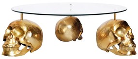 Massive home | Konferenční stolek SKULL 90 CM zlatý