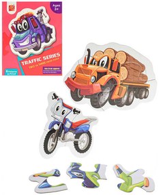 _Ostatní 1_ PUZZLE 6v1 Dopravní prostředky velké dílky 18ks skládačka v krabici 81257