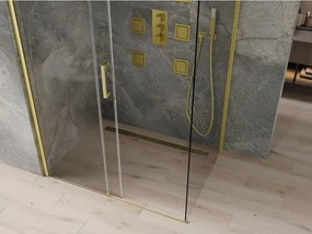 Mexen Omega posuvná sprchová kabina 120 x 90 cm, transparentní, zlatá - 825-120-090-50-00