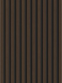 Mexen Lam-B, akustické stěnové lamely 275 × 30 cm, HDF deska 4 mm, technická dýha, ořech palisandrový, S100-275307-3015-021