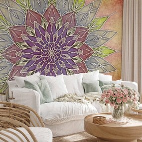 Fototapeta Mandala - motiv Orientu ve formě barevné mandaly na jednotném pozadí