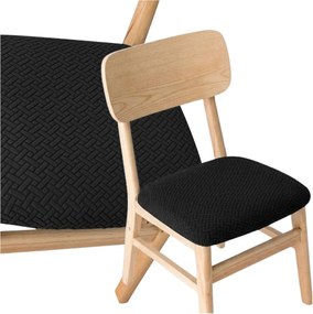 Camerazar Černý elastický protiskluzový univerzální potah na sedák židle