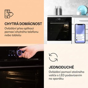 Klarstein Illuminosa Smart, vestavná trouba, 2800 W, 11 funkcí, ovládání aplikací