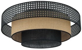 Brilagi - LED Stropní svítidlo DAKOTA LUNETA LED/12W/230V pr. 60 cm černá/ratan