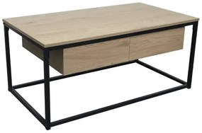 Konferenční stolek, dub/černá, Tempo Kondela NAVARO TYP 1