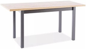Rozkládací jídelní stůl Adam 120/160 cm dub artisan/černý