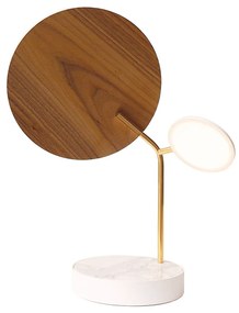 Designová stolní lampička Ballon Table Dekor: Bílý mramor / Ořechové dřevo, Teplota chromatičnosti: 2700 Kelvinů