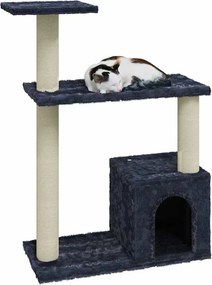 Škrabadlo pro kočky se sisalovými sloupky tmavě šedé 70 cm 171435