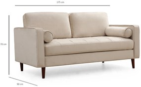 Hanah Home Dvoumístná pohovka ROME béžová 175 cm 560ARE1513