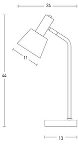 Zambelis 20221 stolní lampa bílá/zlatá, 1xE14, 44cm