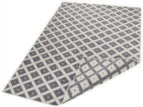 NORTHRUGS - Hanse Home koberce Kusový koberec Twin-Wendeteppiche 103126 grau creme – na ven i na doma - 80x150 cm