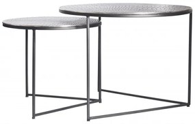 Konferenční stolek Elements Crocodile set 2ks 60cm stříbro/ 43493