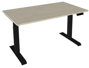 NOBL Dynamic + Elektr. nastavitelný polohovací stůl 140x80 s pamětí Dynamic + Dekor stolové desky: akát, Barva podnože: černá